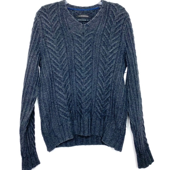 Club Monaco | Sweaters | Club Monaco Cable Knit Wool Sweater M Gray ...